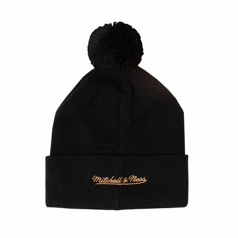Raptors Mitchell & Ness Men's Graduation Cuffed Pom Toque